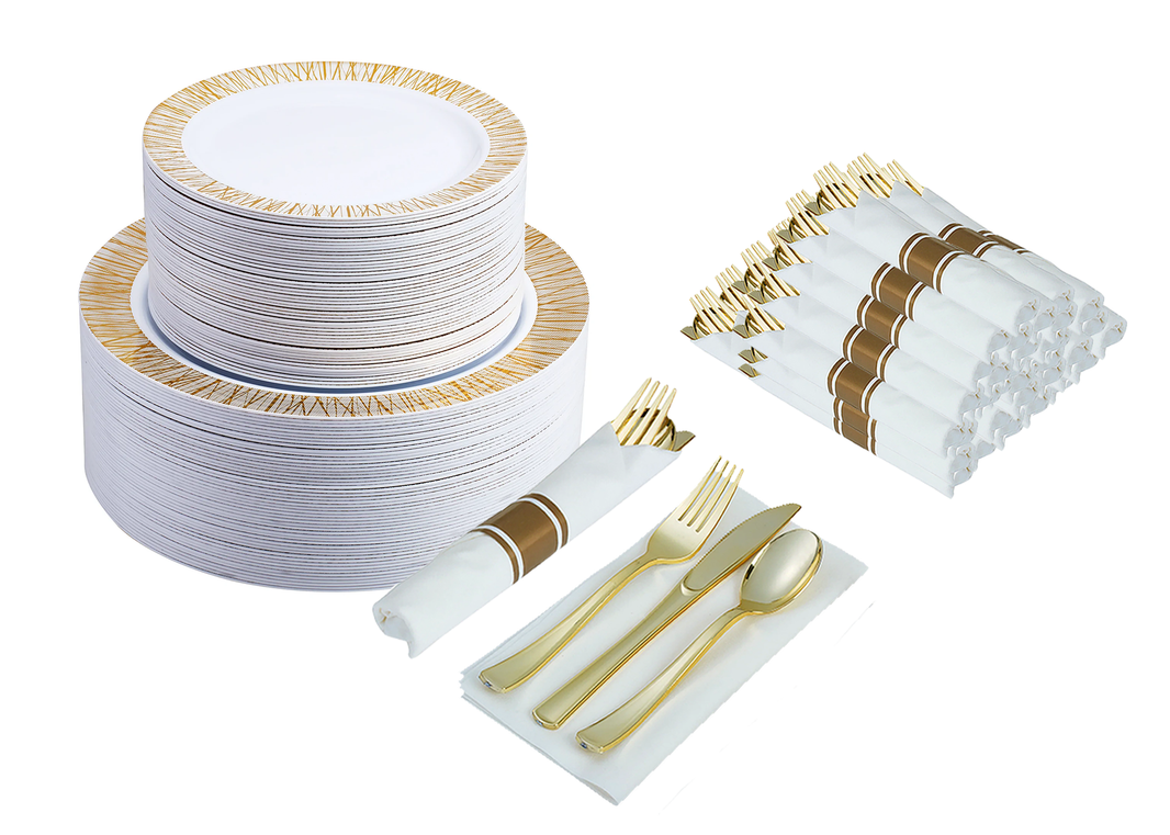 Pre Rolled Plastic Silverware & Plate Sets + ALL ORDERS SHIP FREE ...
